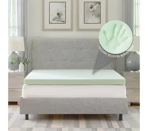 BODIPEDIC 3' Green Tea Memory Foam Mattress Top Per, Cal King