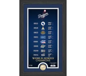 HIGHLAND MINT Dodgers World Series Legacy Bronz E Coin Photo - One-color