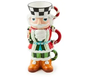 MACKENZIE-CHILDS Set Of 3 Stacking Holiday Mugs - One-color