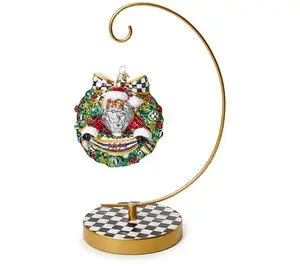 MACKENZIE-CHILDS Dated Ornament With Courtly Check Stand - One-color
