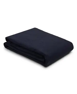 PIGLET IN BED Linen Blend Flat Sheet, Twin Atlantic