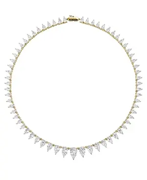 VRAI Pear Tennis Necklace - K Yellow Gold