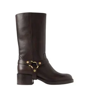Chloé Dakota Buckled Leather Ankle Boots