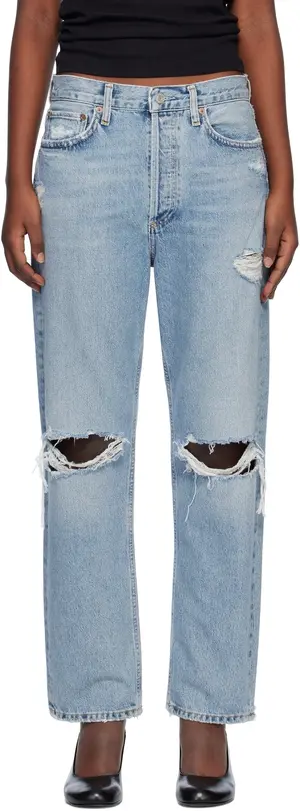 AGOLDE AGOLDE 90's Straight-Leg Jeans - Threadbare