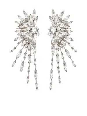 JENNIFER BEHR Nicolette Crystal Earrings - Silver