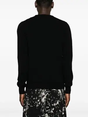 Play Comme Des Garcon Heart-patch Wool Jumper - Black
