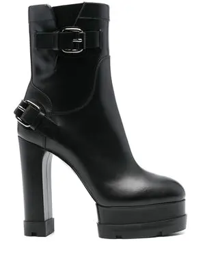 Casadei 130mm Leather Ankle Boots