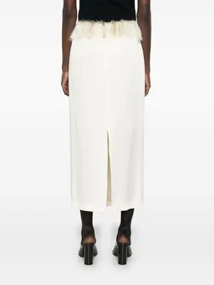 TOTEME Fringed Maxi Skirt - White