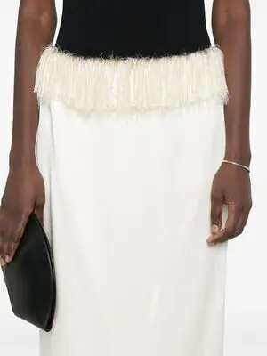 TOTEME Fringed Maxi Skirt - White