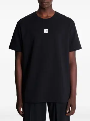 Balmain Pb Embroidered T-shirt - Black