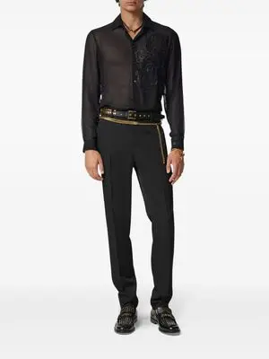 Versace Barocco Leaf Embroidered Shirt
