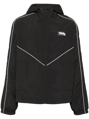 Maison Kitsuné Contrast Piping Hooded Jacket - Black