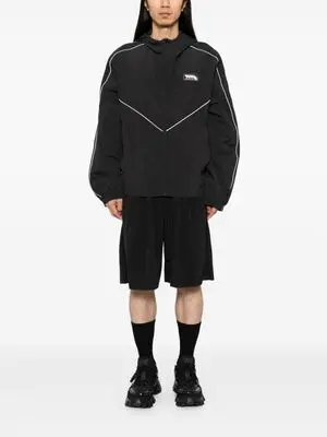 Maison Kitsuné Contrast Piping Hooded Jacket - Black