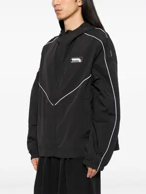 Maison Kitsuné Contrast Piping Hooded Jacket - Black