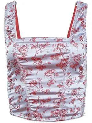 Fleur Du Mal Square Neck Camis Tanks For Women
