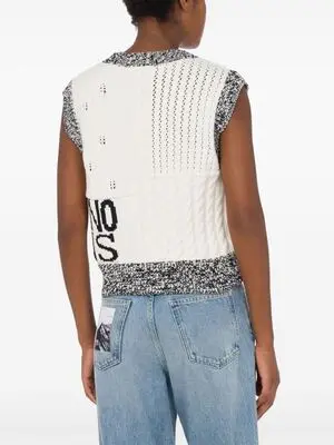Moschino Intarsia-knit Logo Top