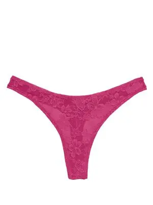 FLEUR DU MAL Le Stretch Lace Thong - Pink
