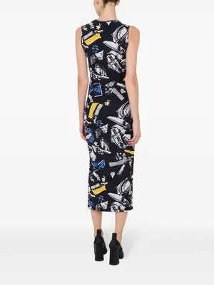 Moschino Printed Midi Dress