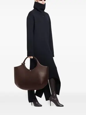COURREGES Maxi Holy Leather Bag - Black