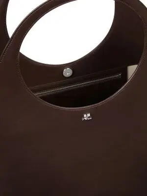 COURREGES Maxi Holy Leather Bag - Black