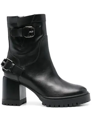 Casadei 80mm Leather Biker Boots