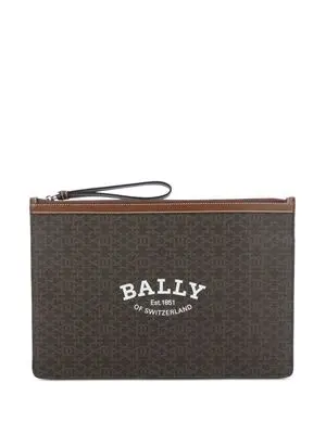 Bally Monogram-print Clutch Bag