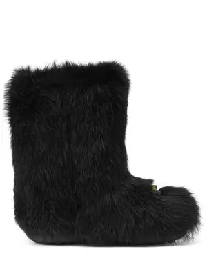 Versace Ribbon Shearling Boots