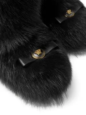 Versace Ribbon Shearling Boots