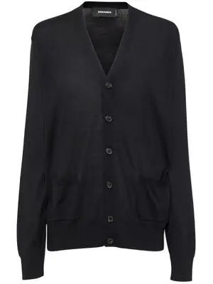 Dsquared2 Virgin Wool Cardigan - Black