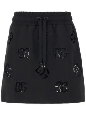 Dolce & Gabbana Logo-patch Jersey Mini Skirt