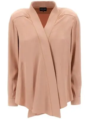Giorgio Armani Silk Wrap Blouse