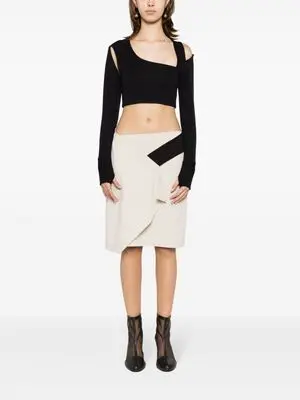 GLORIA COELHO Strap-detailed Wrap Skirt