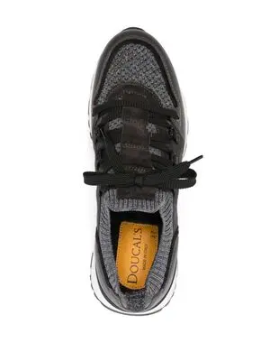 DOUCAL'S Panelled Low Top Sneakers - Grey