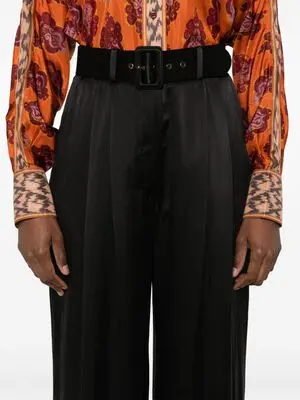 Zimmermann Tuck Palazzo Trousers - Black