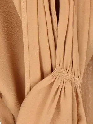 Saint Laurent Cross-back Silk Bodysuit - Neutrals