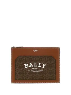 Bally Logo-print Clutch - Brown