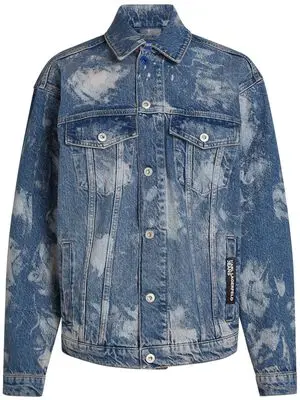 Karl Lagerfeld Bleached Denim Jacket In Blue - 63% Off | Editorialist