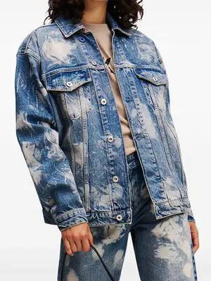 Karl Lagerfeld Bleached Denim Jacket