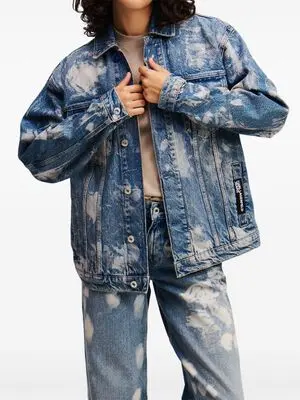 Karl Lagerfeld Bleached Denim Jacket