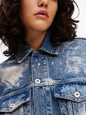 Karl Lagerfeld Bleached Denim Jacket