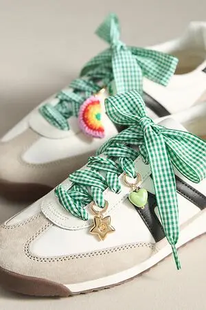 Anthropologie By Anthropologie Shoe Charm & Laces Set Green