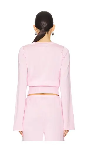 SNDYS. X Revolve Button Up August Top - Blush