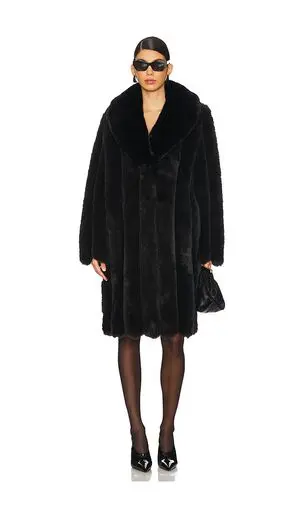 Nbd Nadia Faux Fur Coat - Black