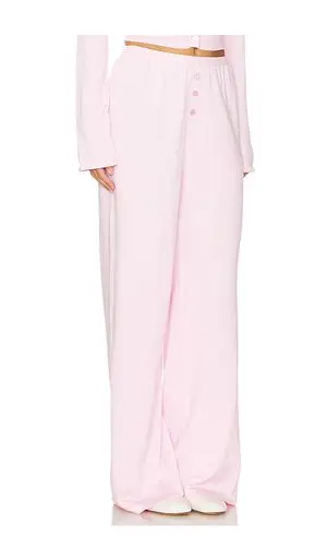 SNDYS. August Button Pants - Pink