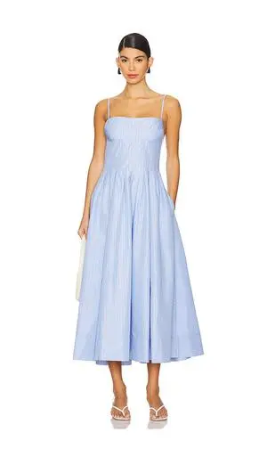 Simkhai Kittiya Stripe Midi Dress - Harbour Blue Stripe