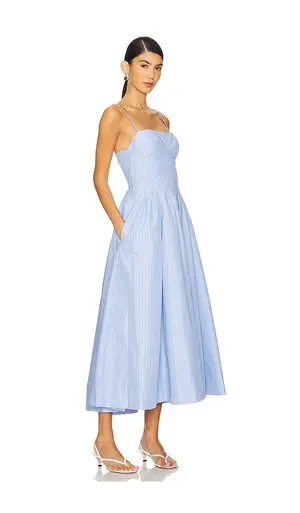 Simkhai Kittiya Stripe Midi Dress - Harbour Blue Stripe