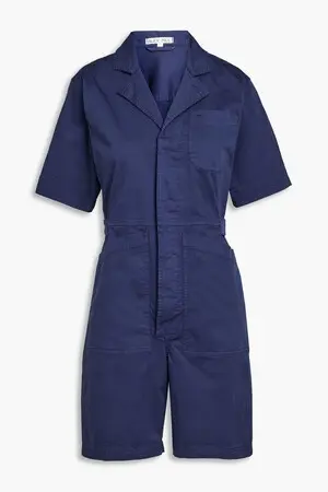 ALEX MILL Cotton-blend Poplin Playsuit - Navy
