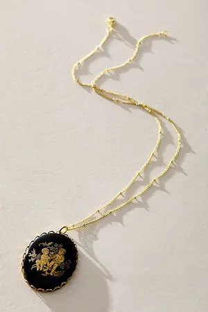 Free People Free People Jules Onyx Zodiac Necklace Gemini