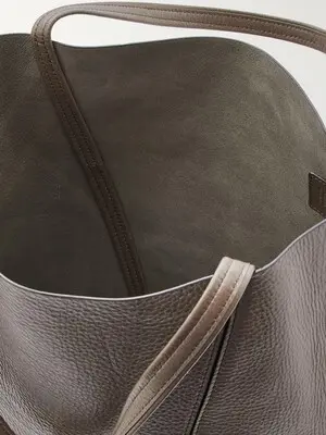 Chloé Spin Embellished Textured-leather Tote - Brown