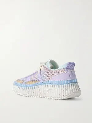 Chloé Nama Embroidered Sneakers - Purple